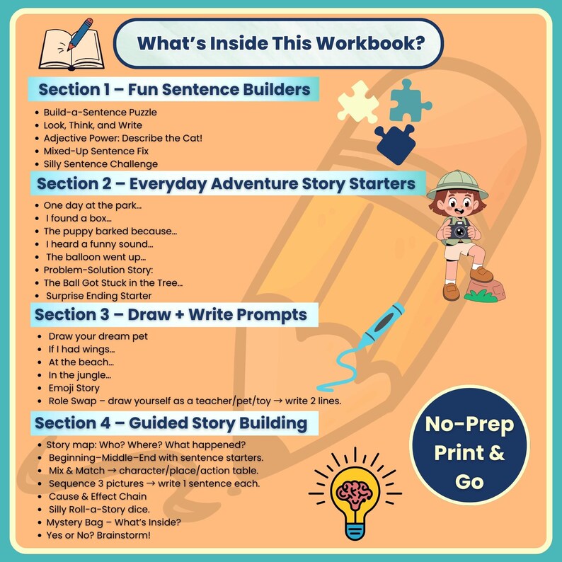Grade 1 Writing Worksheets | Creative Writing Prompts & Story Starters ...