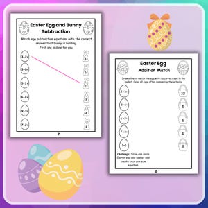 Easter Math Worksheets for Kindergarten and Grade 1 | Homeschool ...