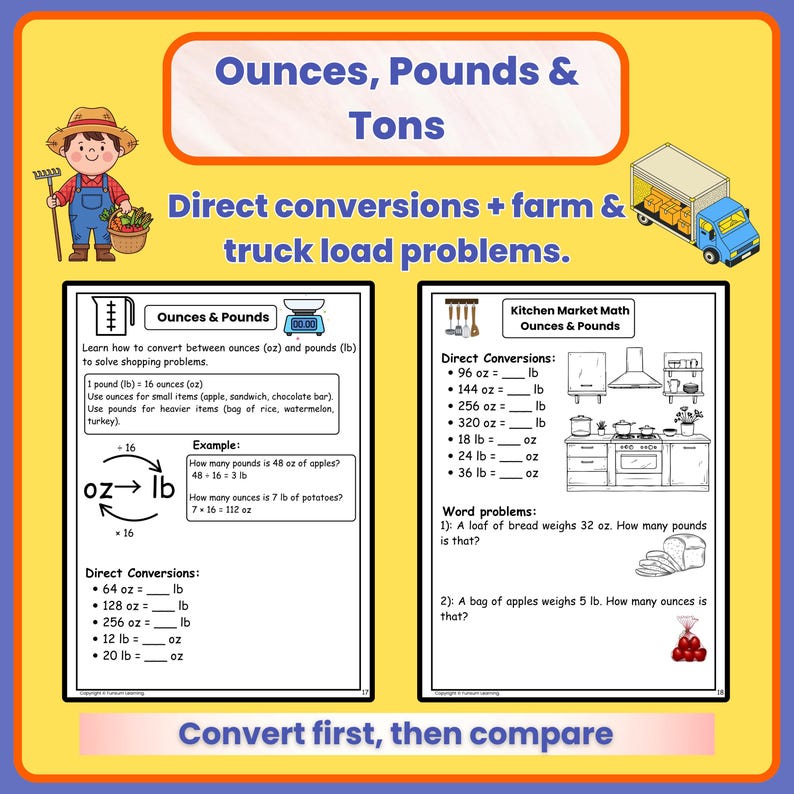 Weight Measurement Worksheets | Grams to Kilograms & Pounds Conversion ...