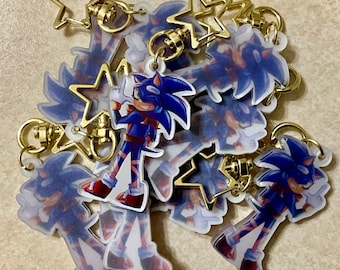 Sonic the Hedgehog Keychain - Etsy
