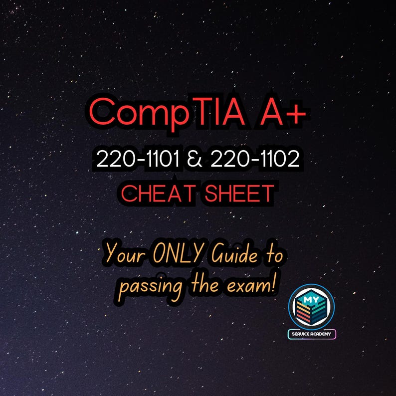 Comptia A+ Cheat Sheet - Etsy