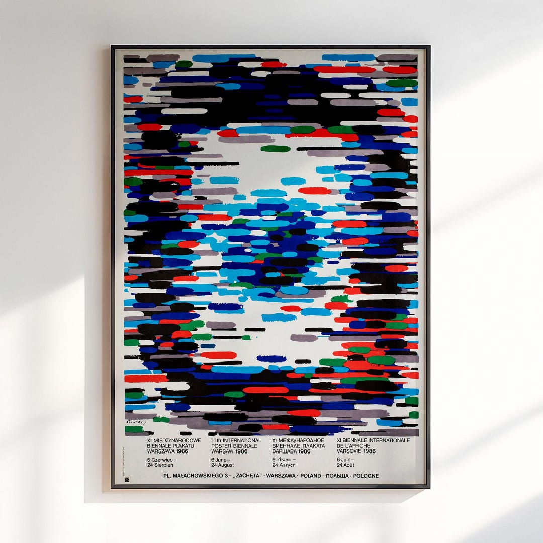 11th-international Biennale Warsaw 1986 Vintage Poster, Vintage Wall ...