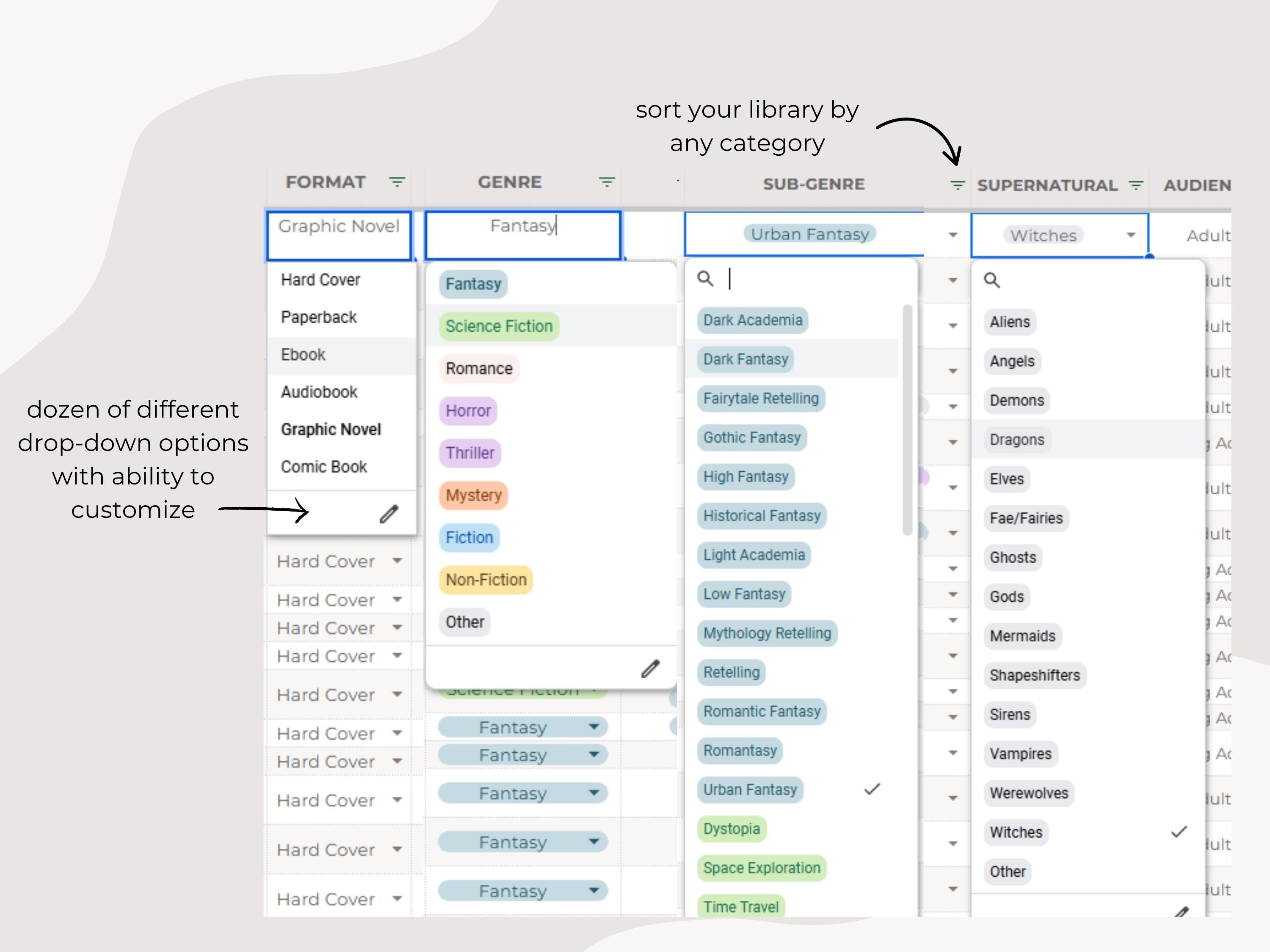 Personal Library Tracker: Google Sheets Template (digital Download) - Etsy