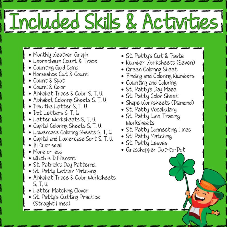 March Preschool Activity Workbook Age 3-5, Preschool Curriculum ...