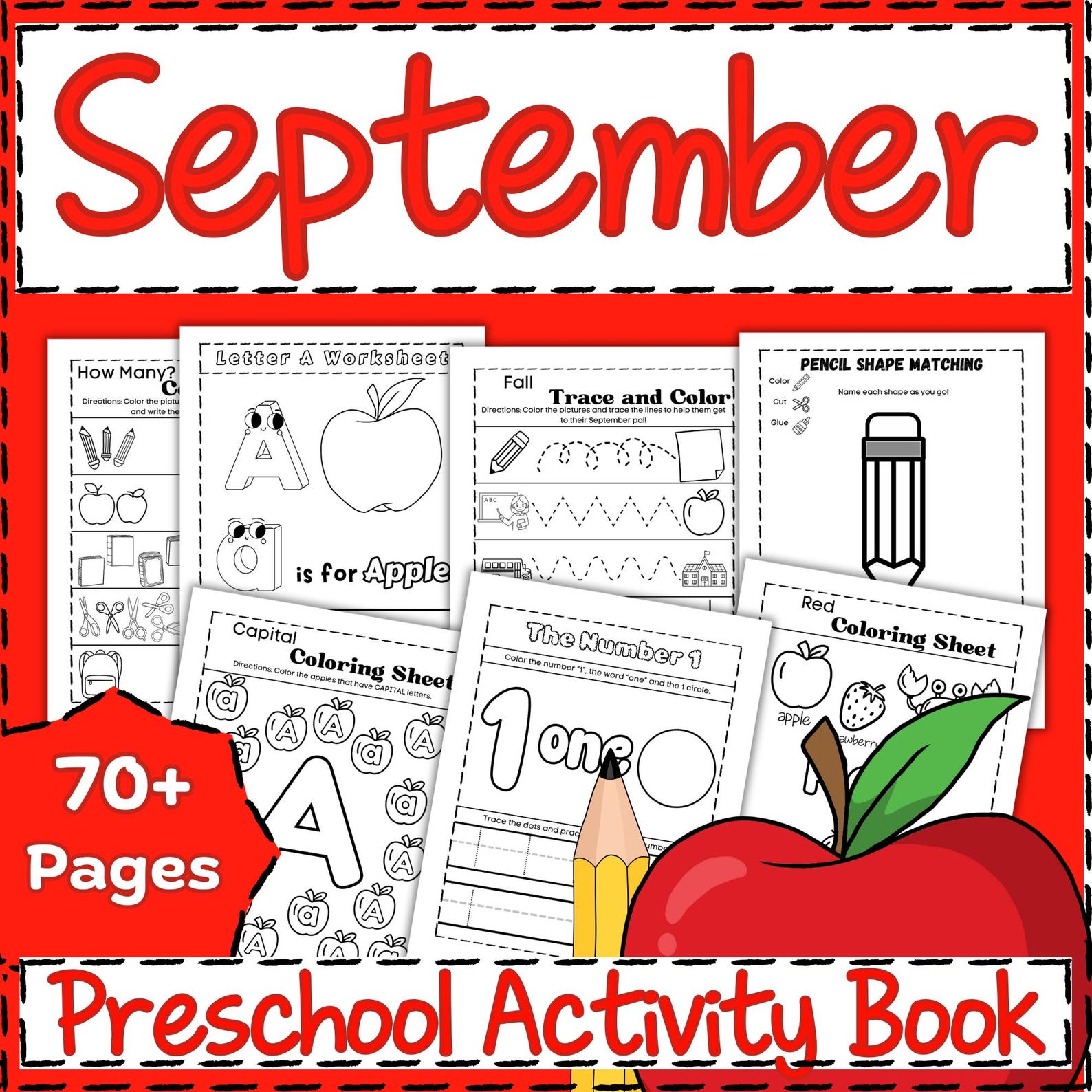 September Preschool Activity Workbook Age 3-5, Preschool Curriculum ...