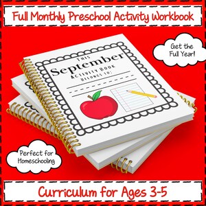 September Preschool Activity Workbook Age 3-5, Preschool Curriculum ...