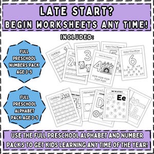 Full Year Preschool Activity Workbooks Age 3-5, Preschool Curriculum ...