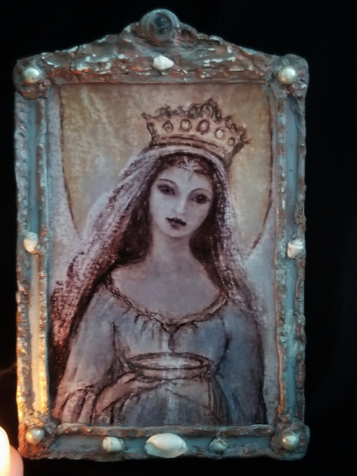 Goddess Danu Divine Mother Goddess Shrine Plaque Lisa Azzano - Etsy