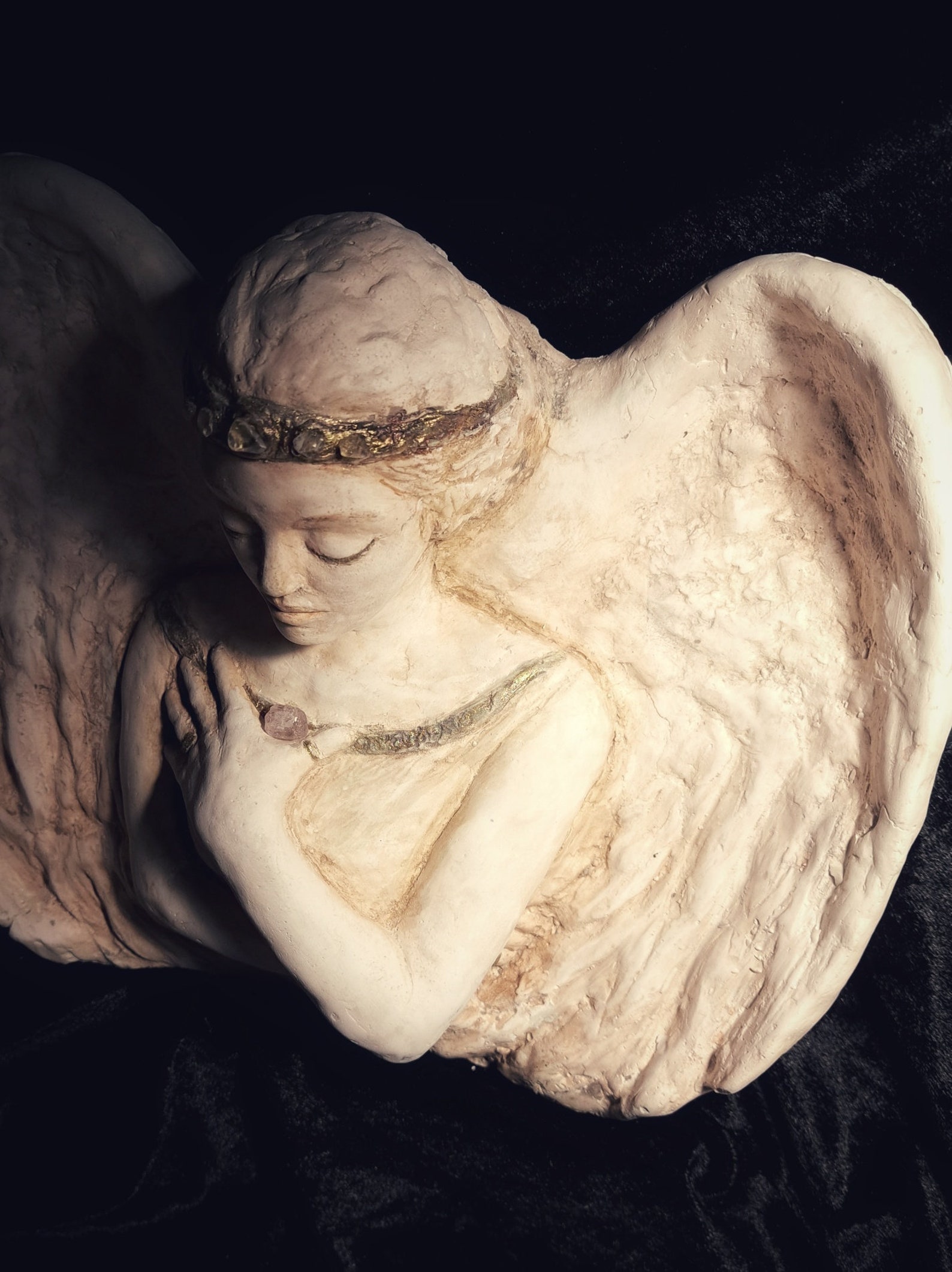 Guardian Angel Sculpture Plaque- Lisa Azzano Sculptures - Etsy