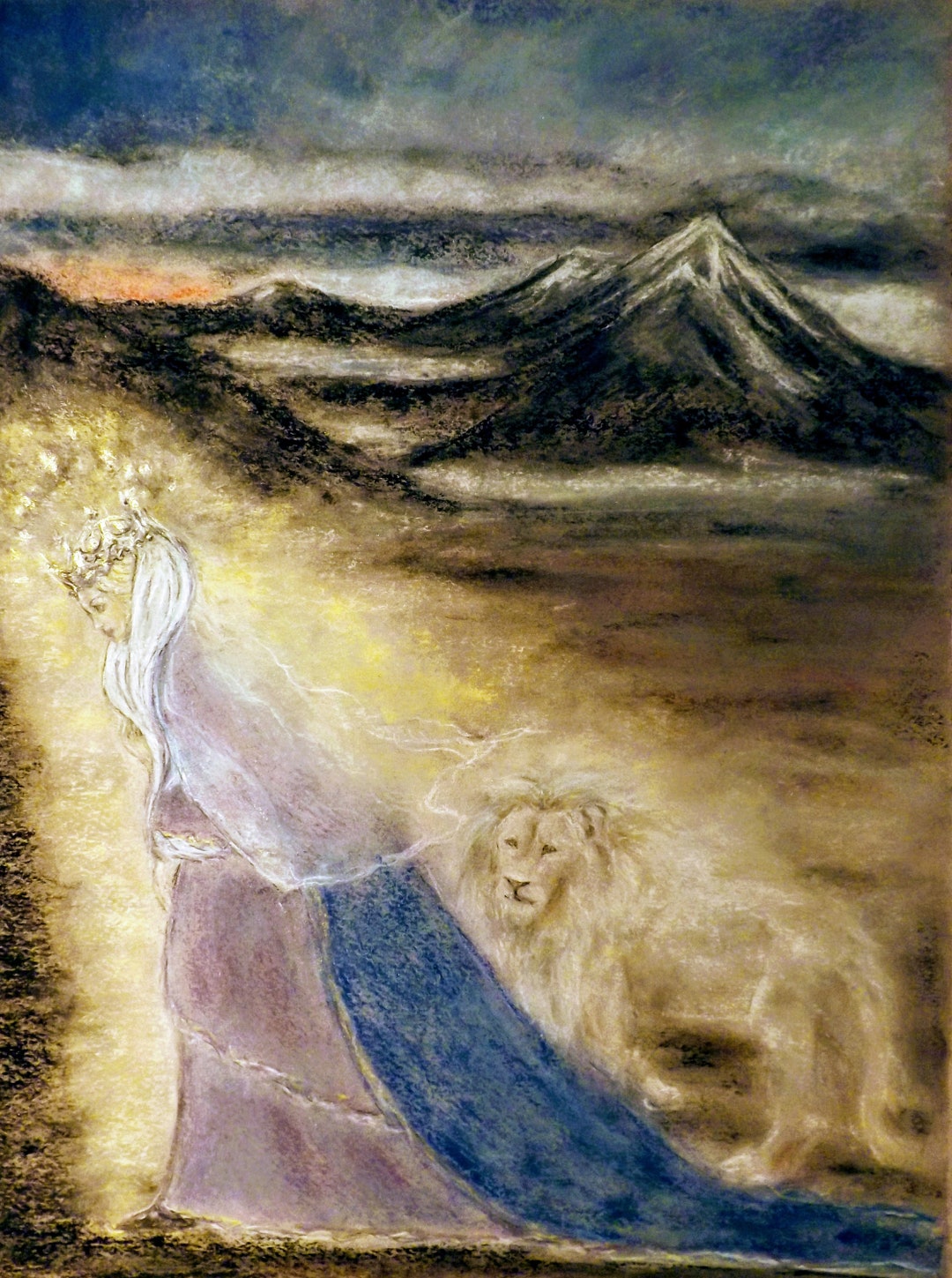 Goddess Inanna - Fine Art Canvas Print- Lisa Azzano Sculptures - Etsy