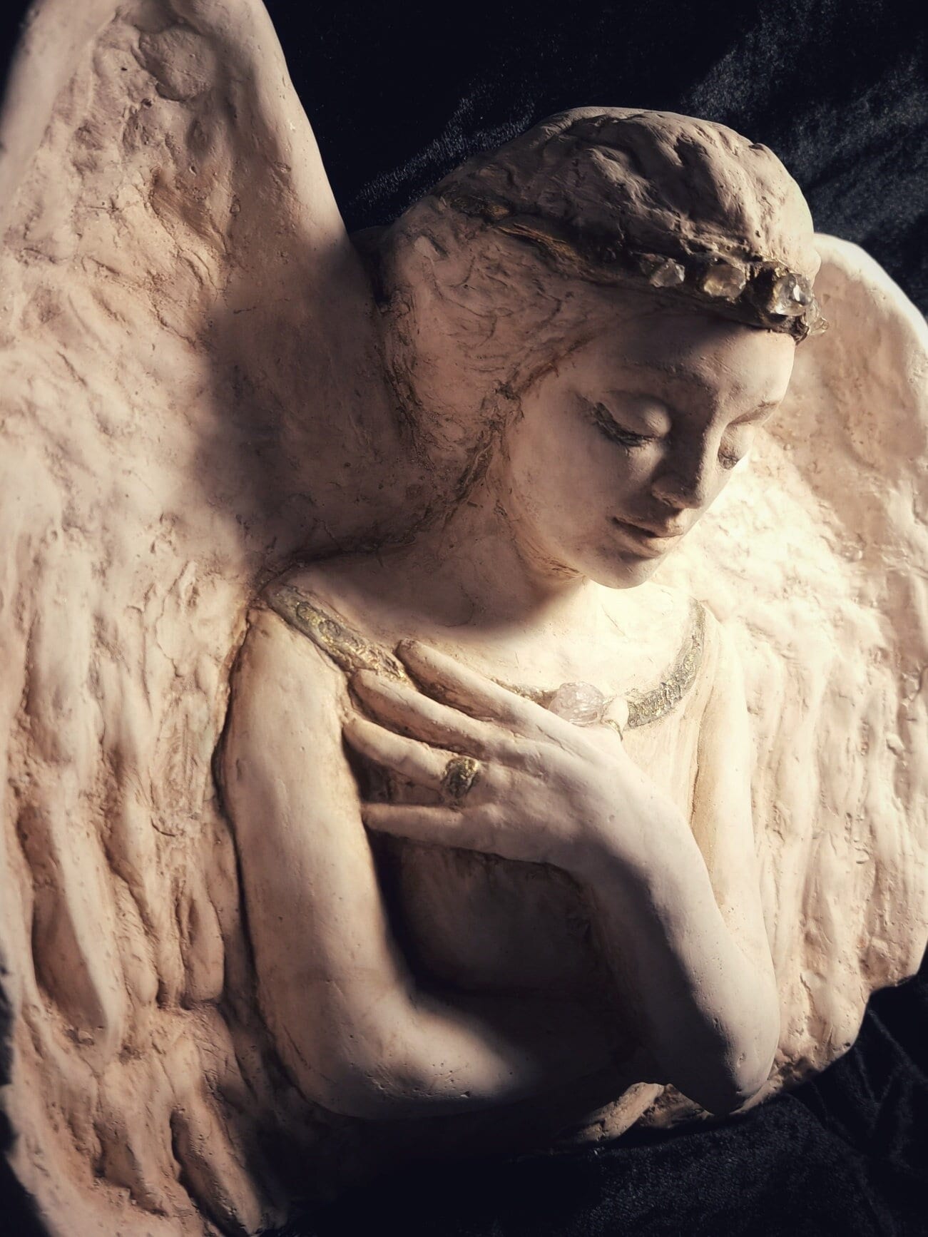 Guardian Angel Sculpture Plaque- Lisa Azzano Sculptures - Etsy
