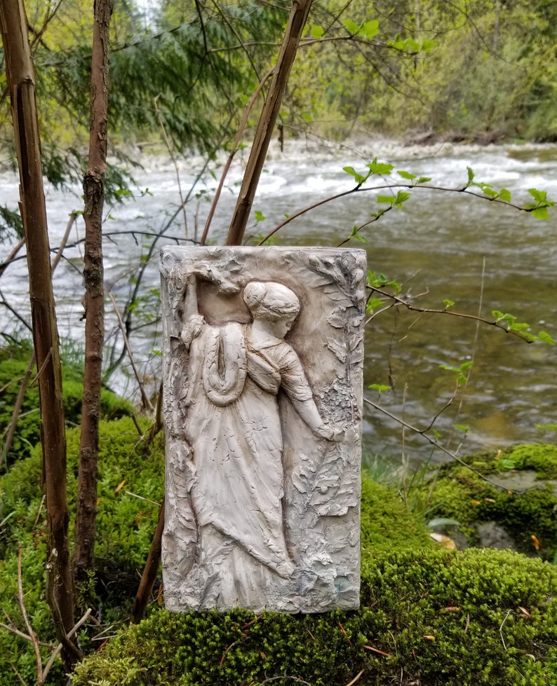 Flora Goddess of Spring- Garden Sculpture Plaque- Lisa Azzano ...