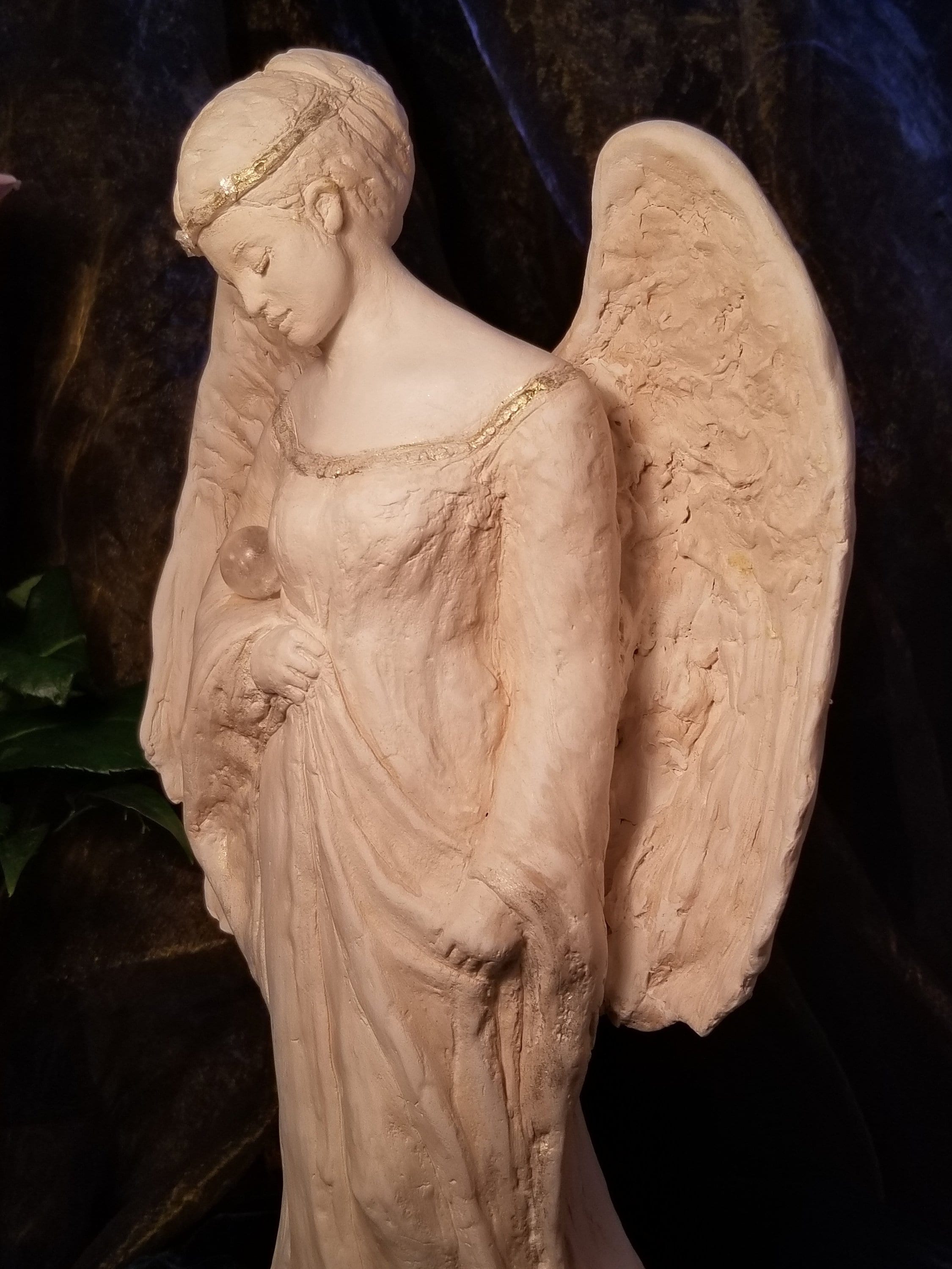 Angel Sculpture Angel of the Winter's Moon Original - Etsy UK