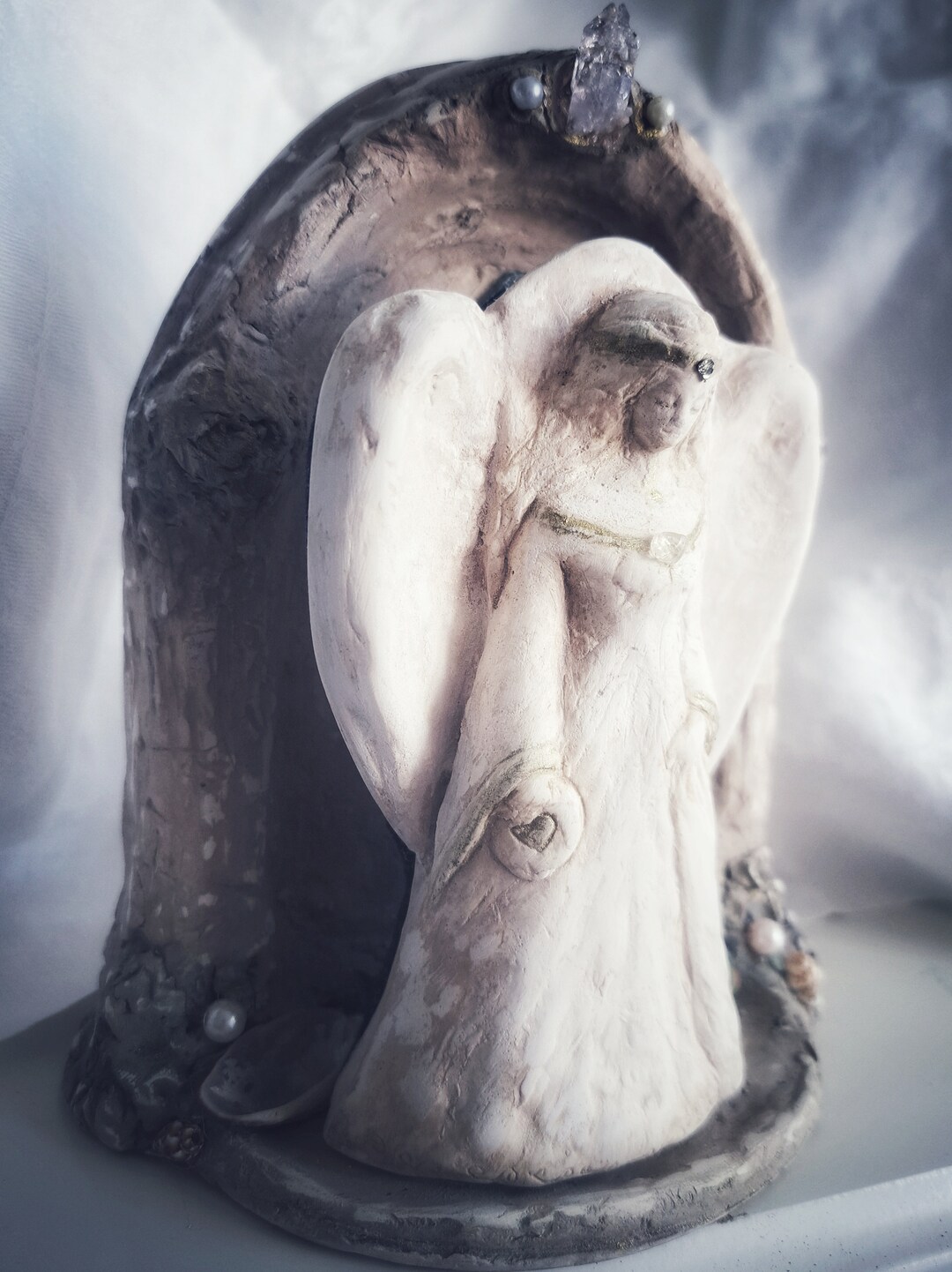 Angel Isolina- Angel Guardian of Loving Care- Sculpture Ornament- Lisa ...