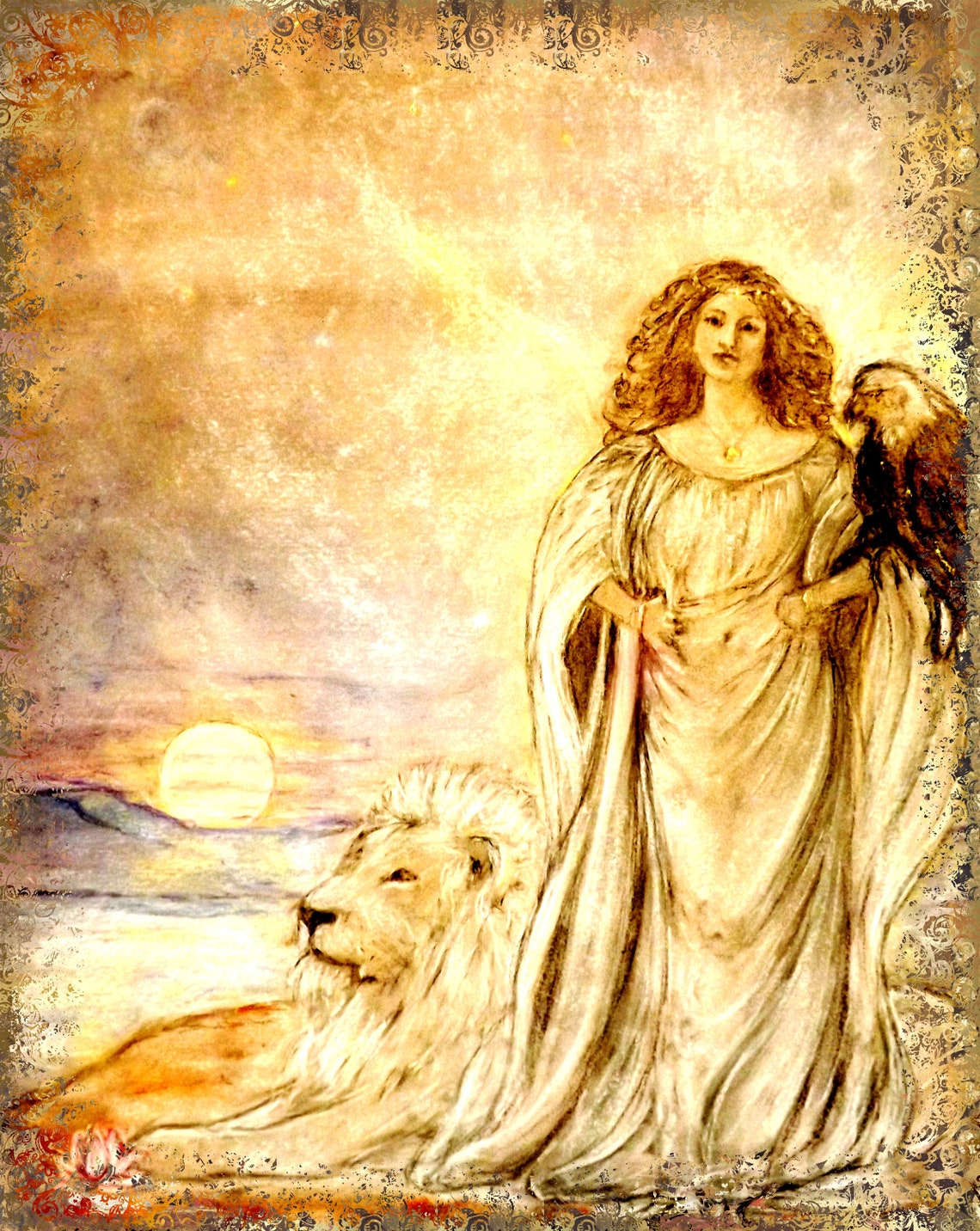 Archangel Ariel- Canvas Print- Lisa Azzano Sculptures - Etsy