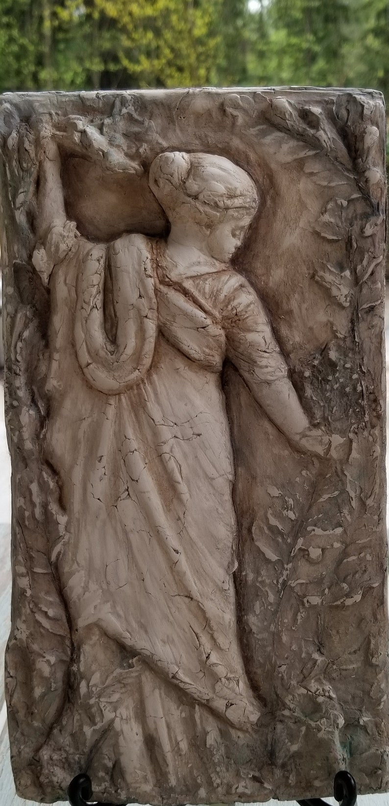 Flora Goddess of Spring- Garden Sculpture Plaque- Lisa Azzano ...