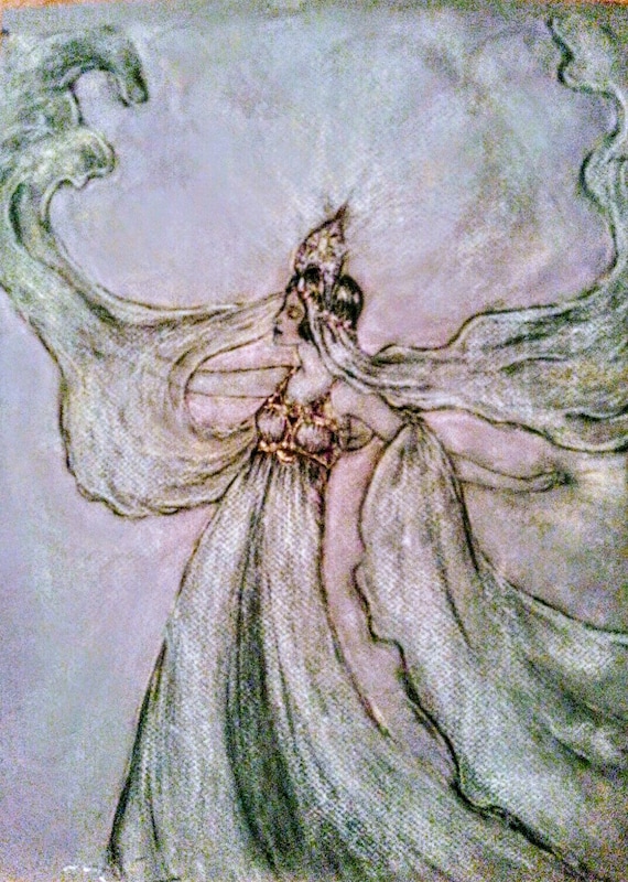 Goddess Etain Original Drawing Ceramic Tile | Etsy