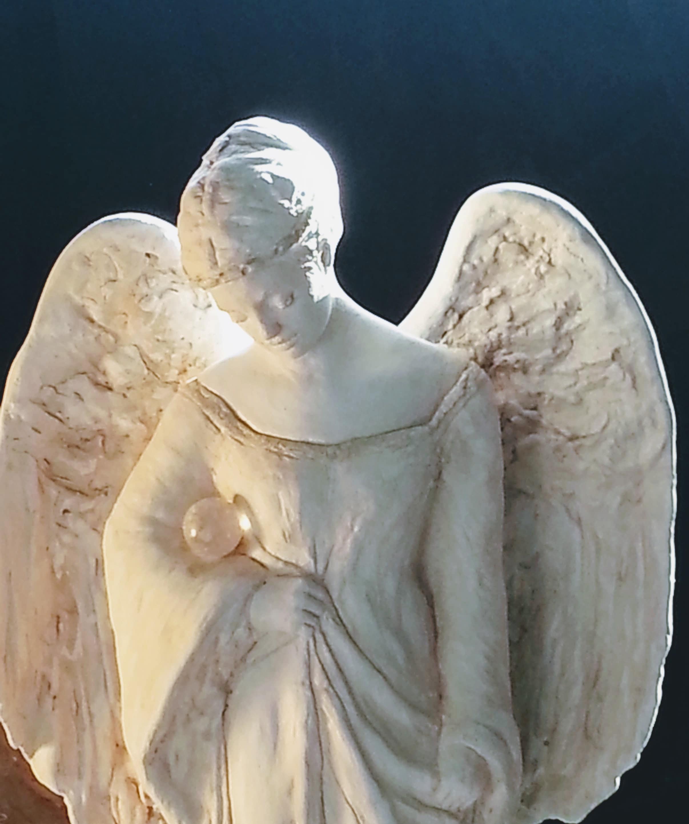 Angel Sculpture Angel of the Winter's Moon Original - Etsy UK