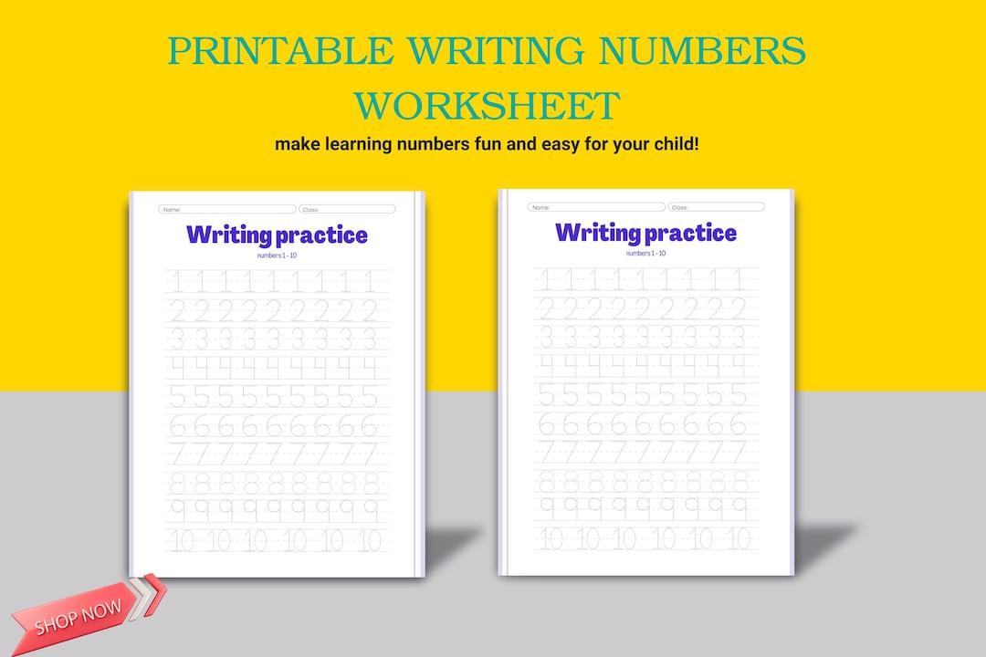 Printable Writing Numbers Worksheet | Number Tracing & Handwriting ...