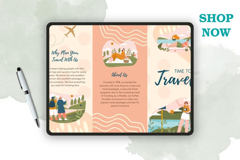 Travel Brochure Template | Editable Canva Brochure | Printable Tourism ...