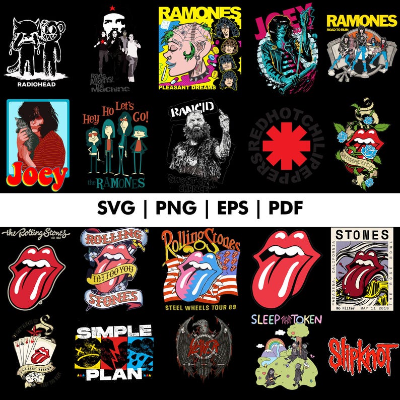 Rock Band SVG Bundle: 217 Files, Music Art (digital Download) - Etsy