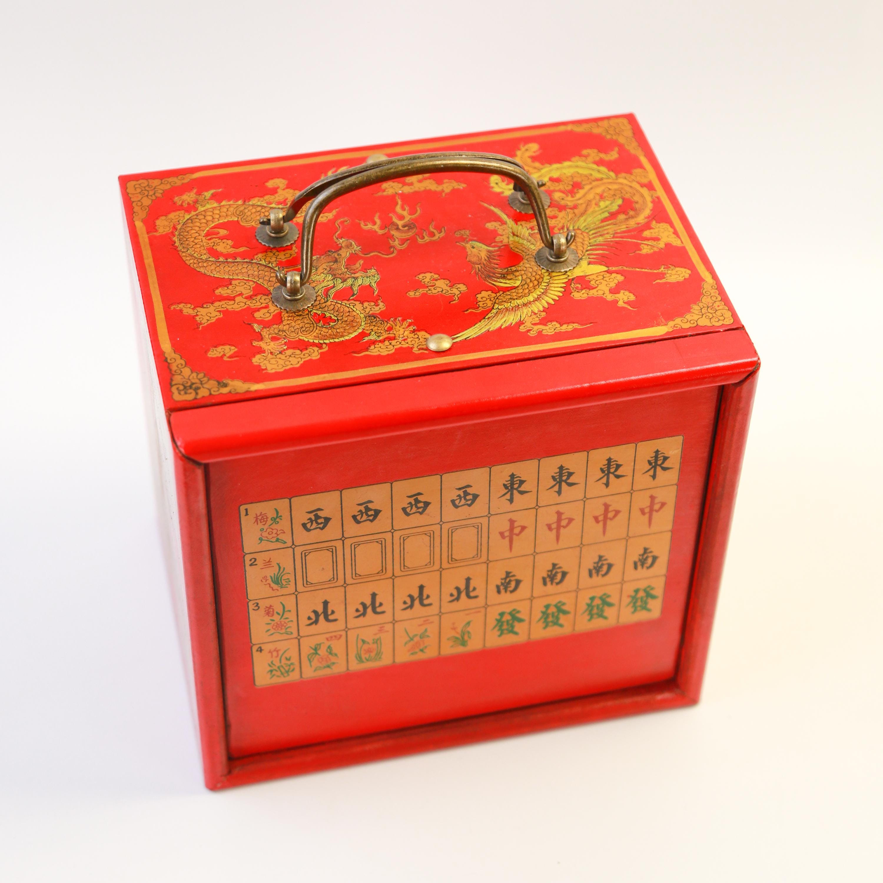Vintage English Mahjong Set,playable 144+2 Full Tiles,24# Mini Tiles ...