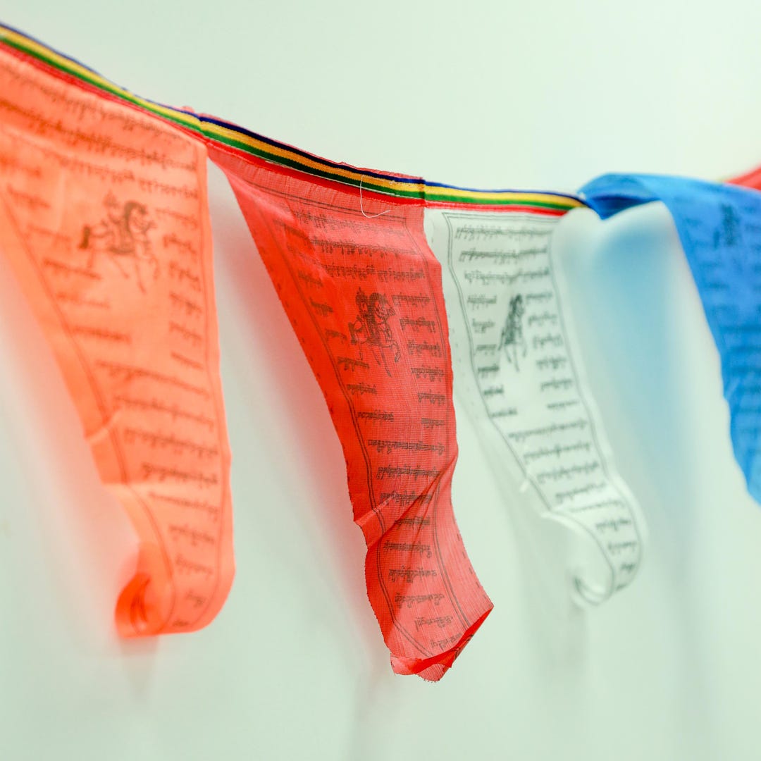 Tibetan Prayer Flags, Five-color Flags, Tibetan Windhorse Flags, the ...
