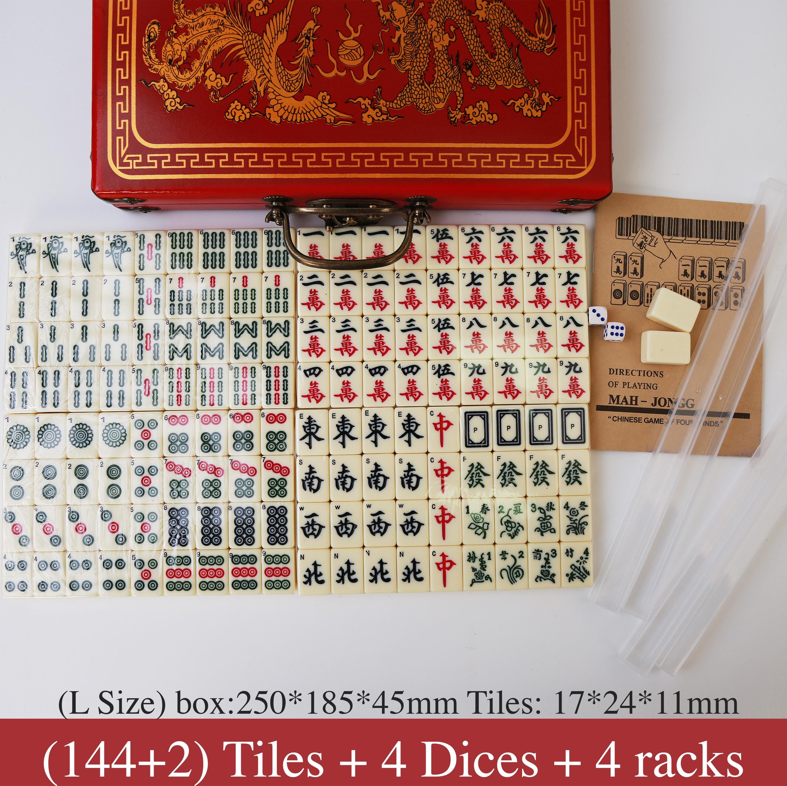 Vintage Chinese Style Mini Mahjong Set,original Lacquerware Wooden Box ...