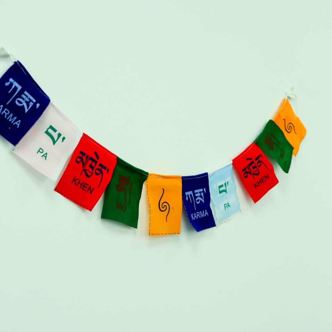 Mini Tibetan Prayer Flags, Five-color Flags, Tibetan Windhorse Flags ...