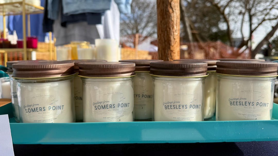 Somers Point, Beesleys Point Coconut Soy Candle - Etsy