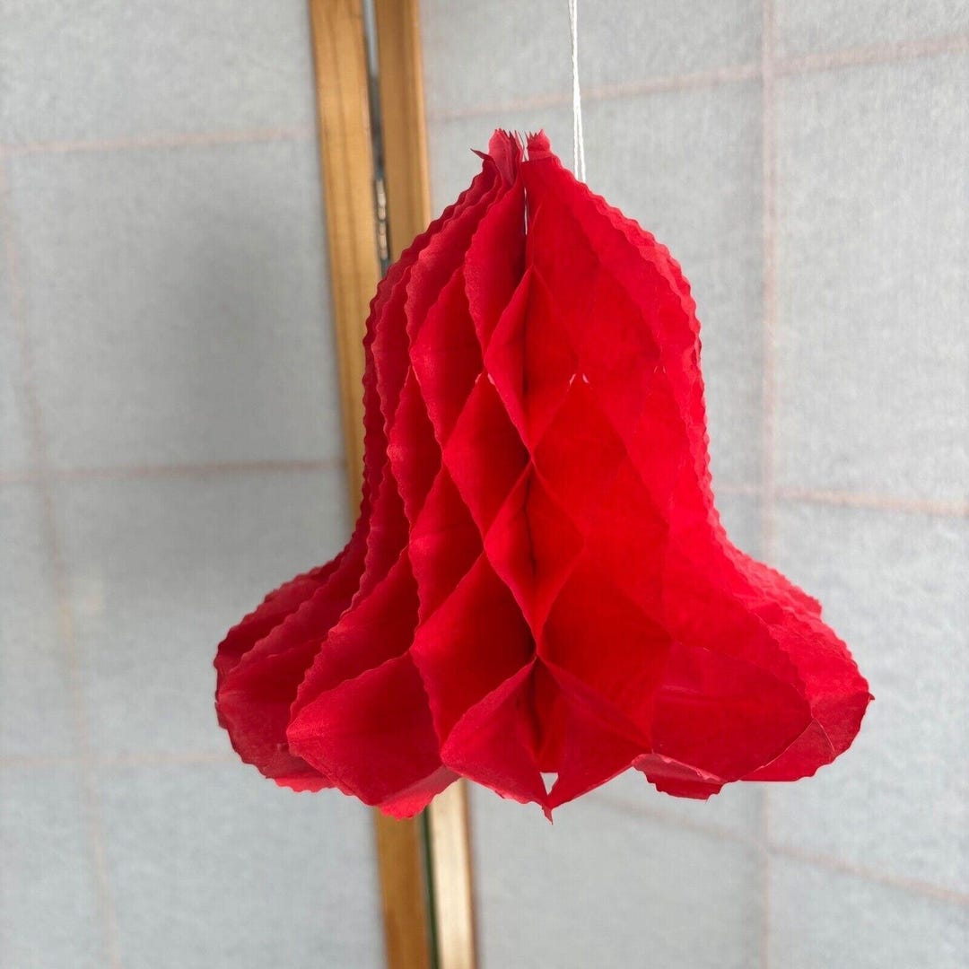 Vintage Beistle Westminster Bells Red Christmas 4th of July Holiday ...