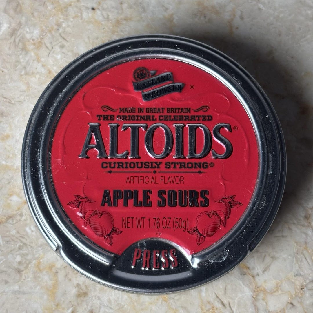 Vintage Altoids Apple Sours Collector Tin-empty Red - Etsy