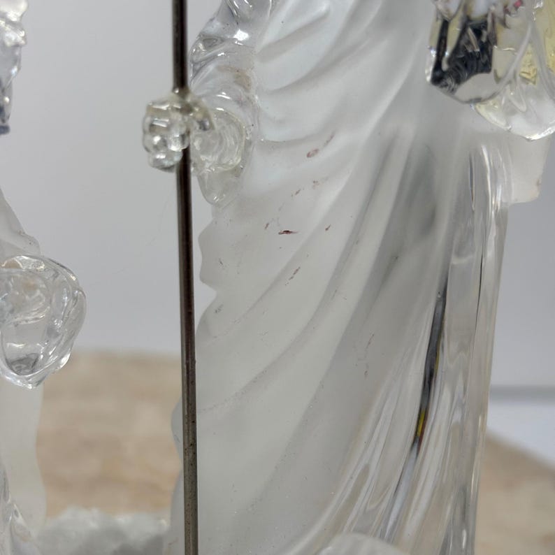 Clear Lucite Light up Nativity Scene Joseph Mary Baby Jesus Christmas ...