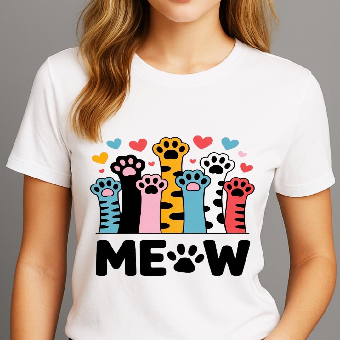 Cute Cat Paw Print Meow Transparent PNG Clipart, Cat Paw Design, Cat ...