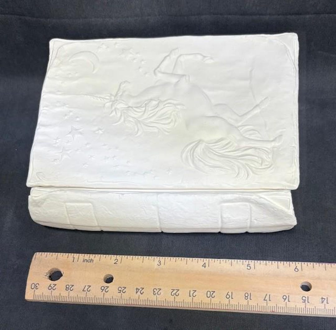 Ready to Paint Ceramic Bisque Kimple Unicorn Book - Etsy