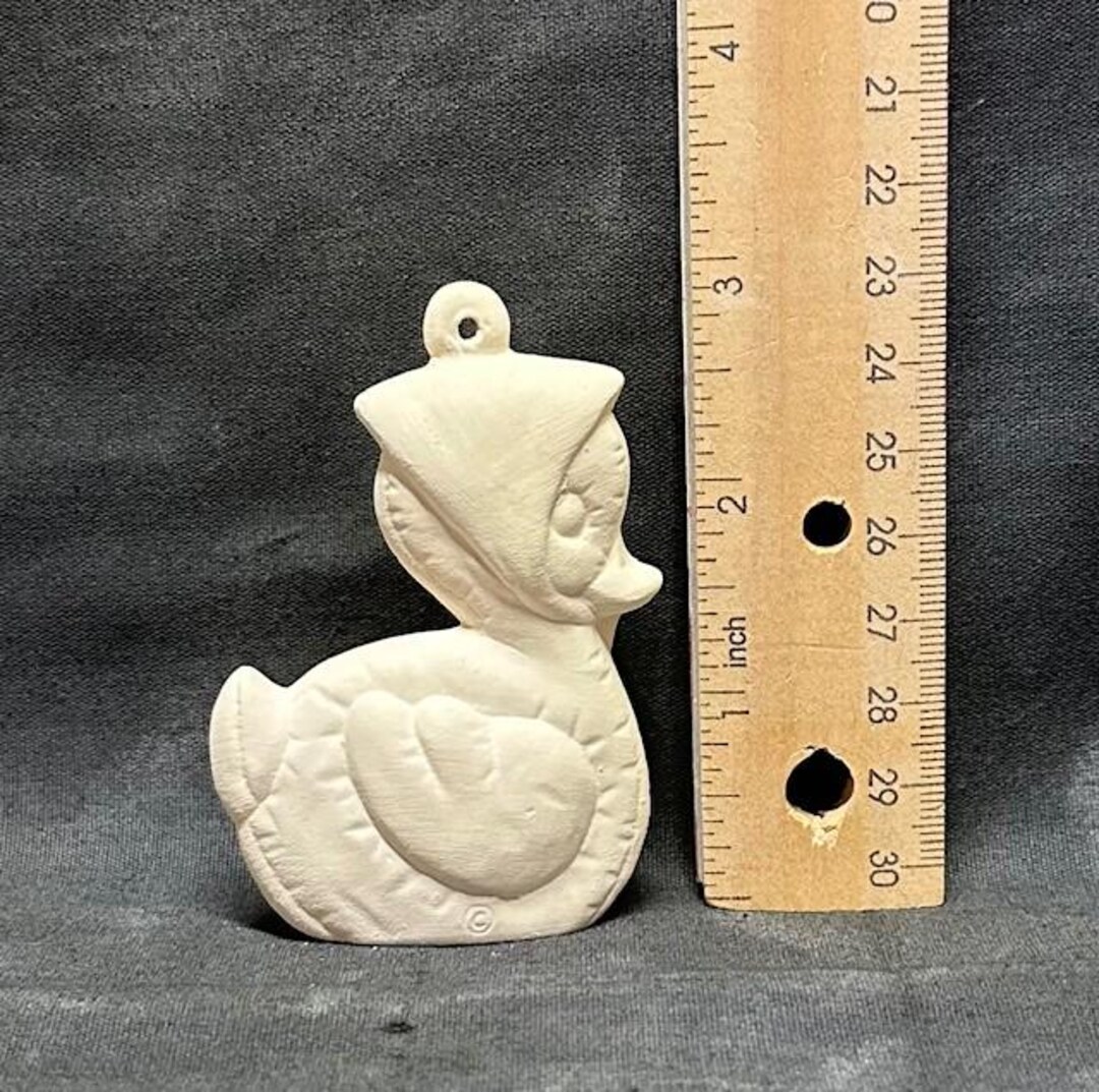 Ready to Paint Ceramic Bisque Alberta Softy Duck, Cow, Cat and Hen ...