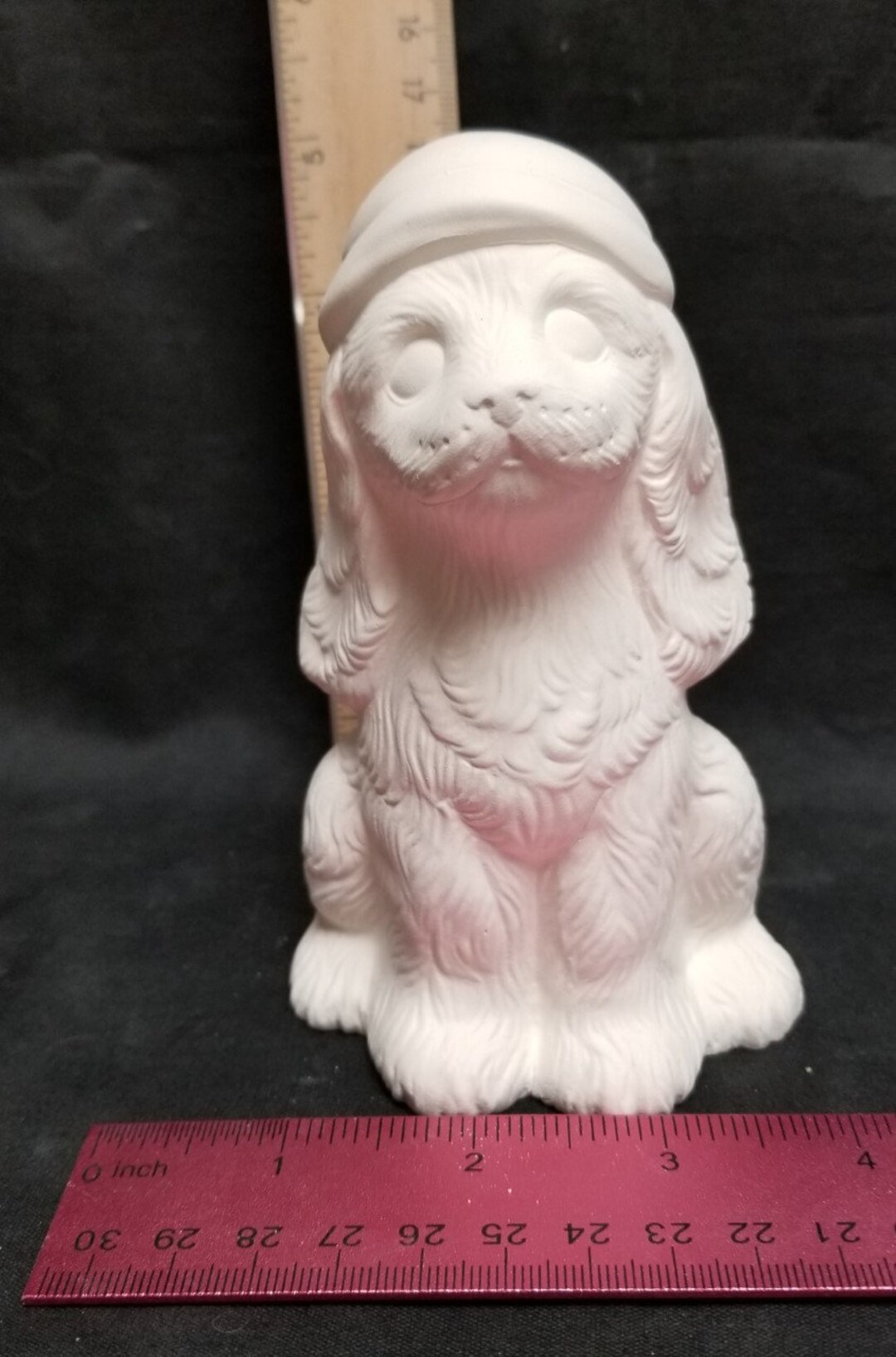 Ready to Paint Donas Ceramic Bisque Dog With Santa Hat Ornament - Etsy