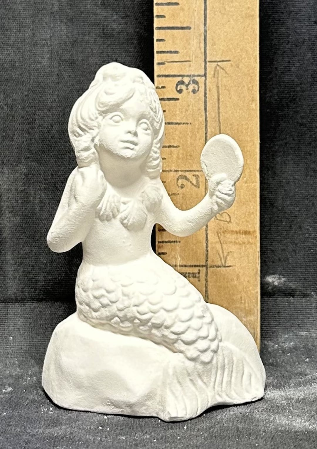 Ready to Paint Ceramic Bisque Alberta Mermaid Holding Mirror - Etsy