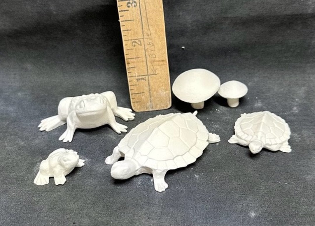 Ready to Paint Ceramic Bisque Duncan Turtle and Frog Set - Etsy