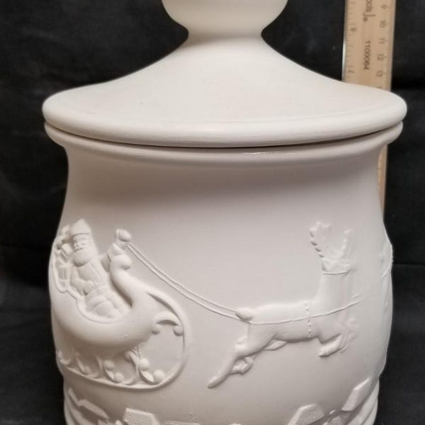 Ceramic Cookie Jar Santa - Etsy