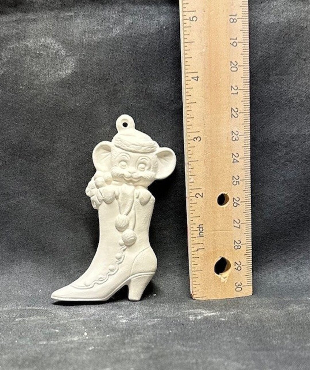 Ready to Paint Ceramic Bisque Mouse in Boot - Etsy