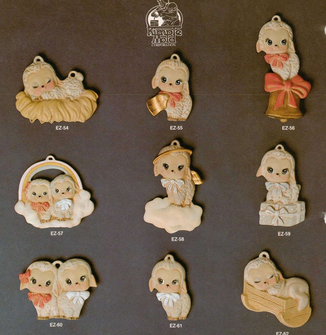 Ready to Paint Ceramic Bisque Kimple Lambsakes Ornaments - Etsy