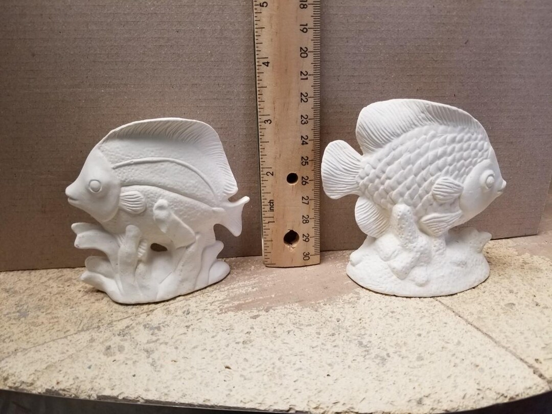 Ready to Paint Ceramic Bisque Rocking Horse Set of 2 Fish - Etsy