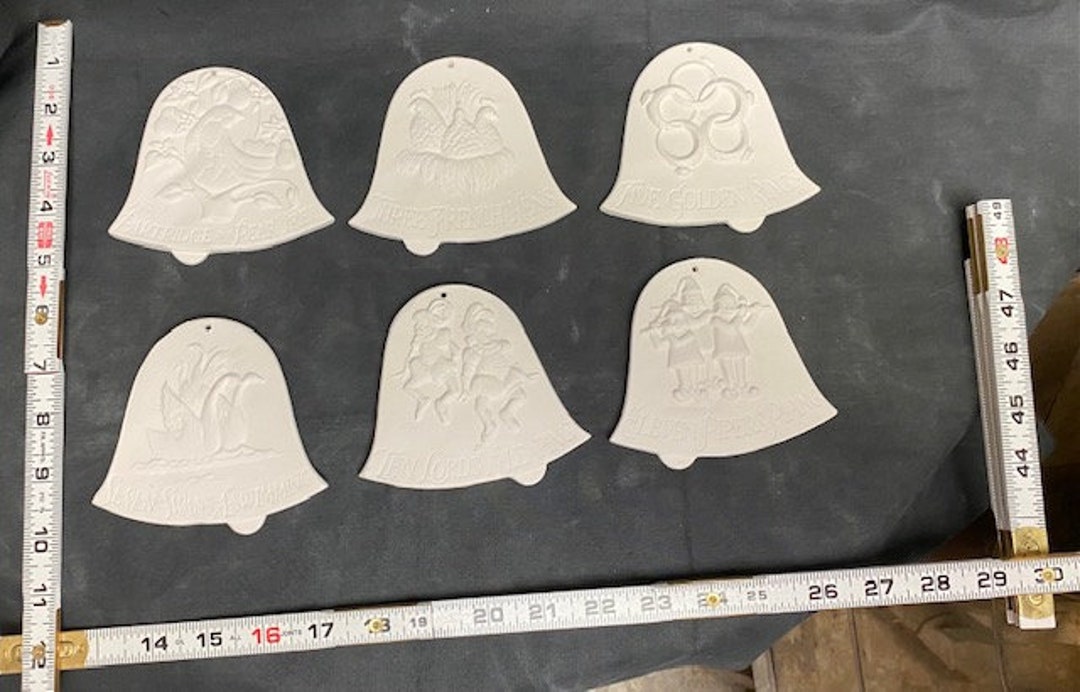 Ready to Paint Ceramic Bisque Duncan 12 Days of Christmas Bell ...