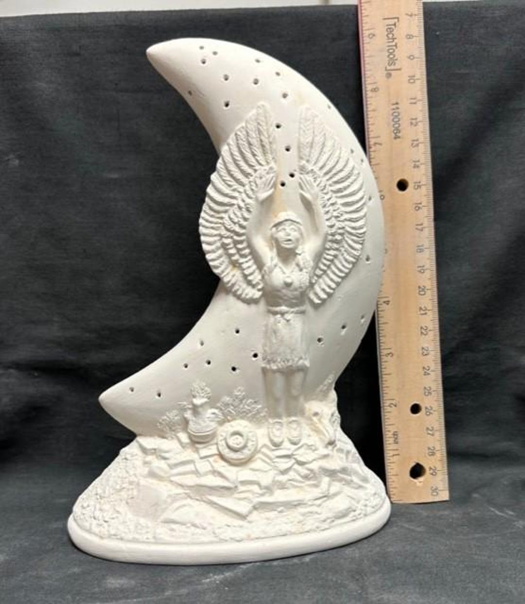 Ready to Paint Ceramic Bisque Gare Eagle Spirit Moon Light - Etsy