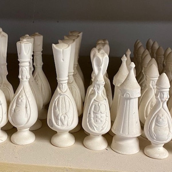 Ceramic Chess Set - Etsy