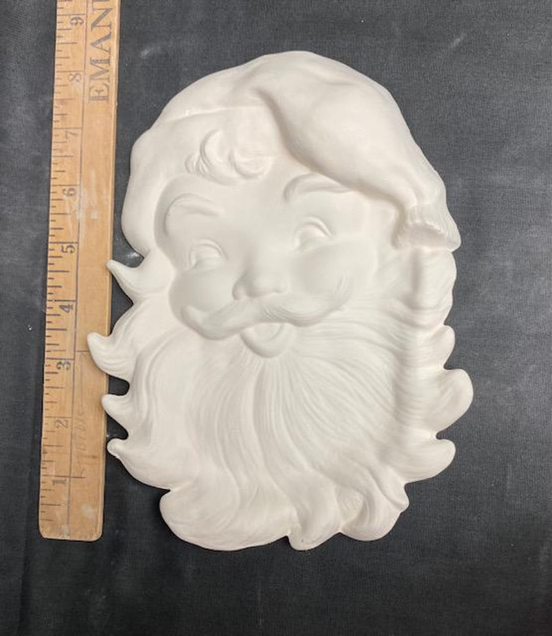 Ready to Paint Ceramic Bisque Santa Tray - Etsy