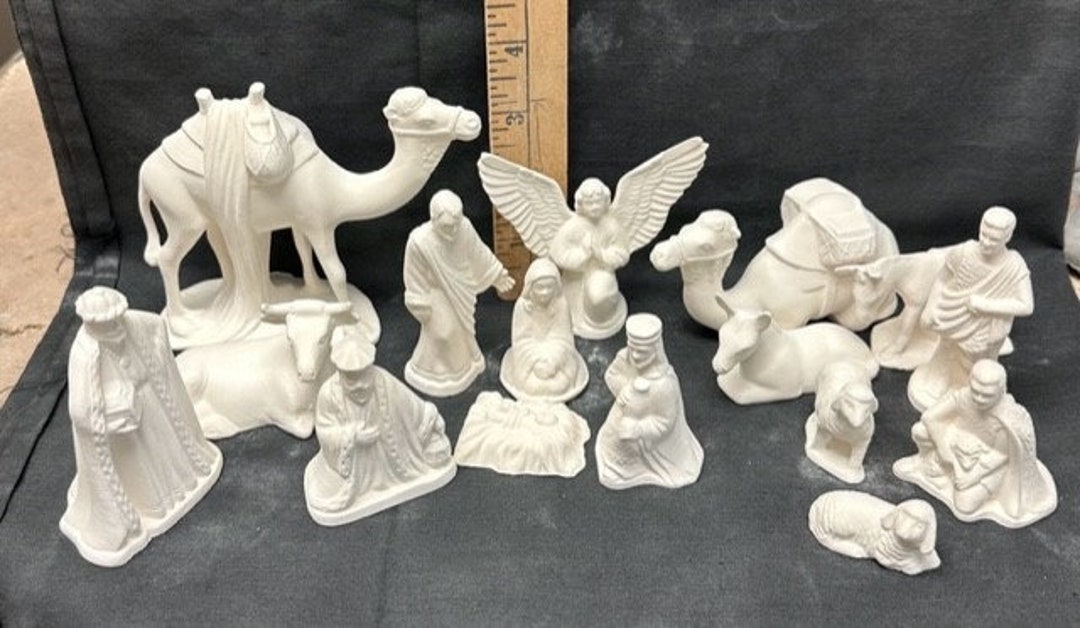 Ready to Paint Ceramic Bisque Duncan Small Nativity Set - Etsy
