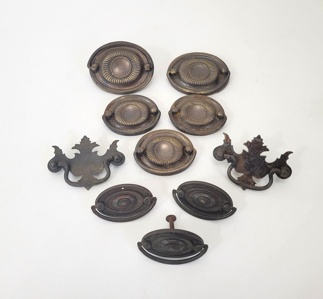 Vintage Hardware Drawer Pull Assortment 10 Pieces - Etsy