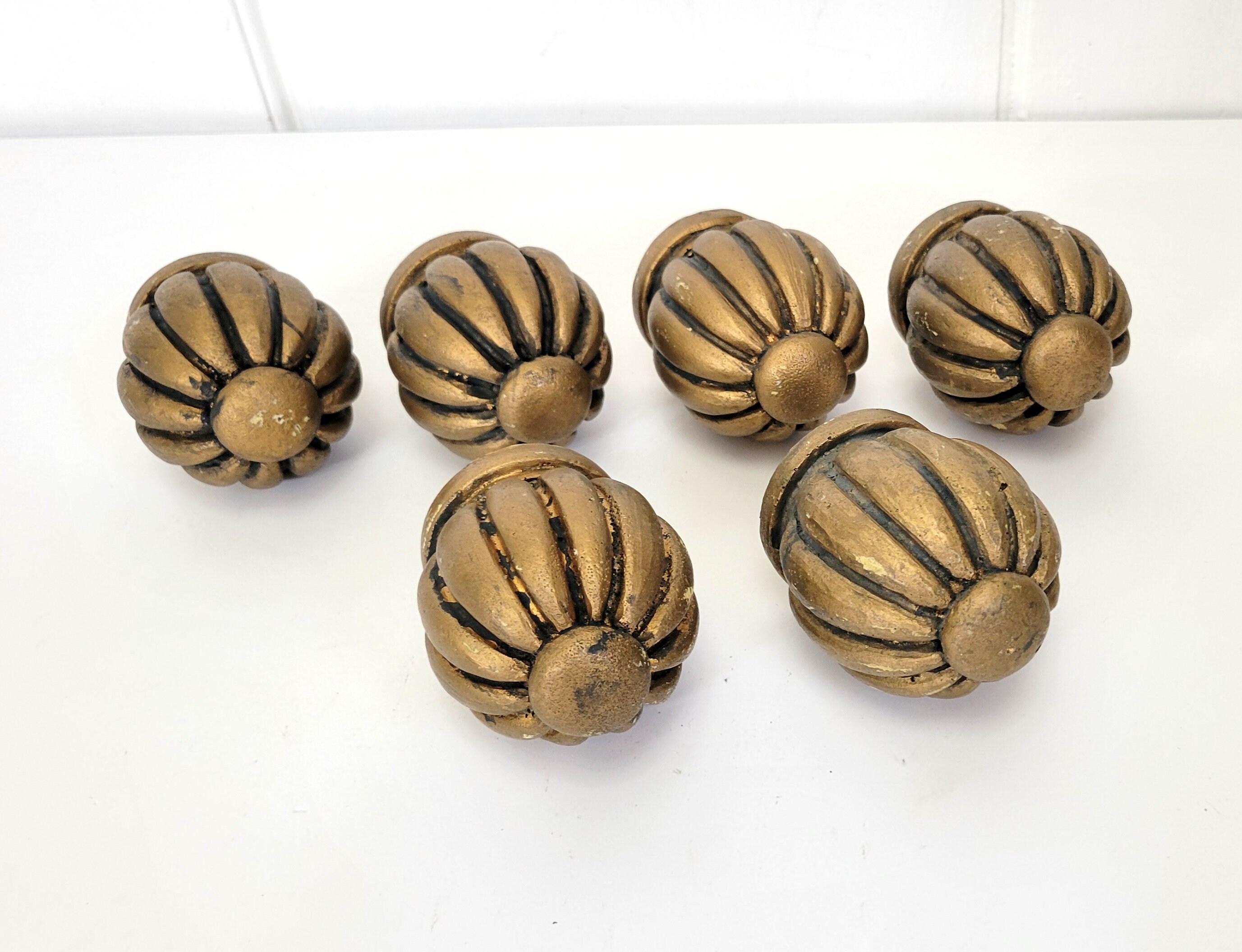 Decorative Curtain Rod Finials for 2 Poles, Three Pair - Etsy